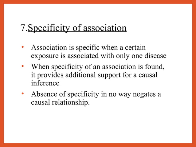 Criteria for causal association | PPT