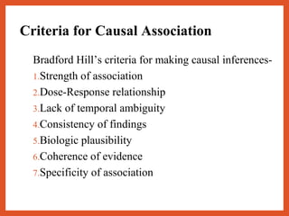 Criteria for causal association | PPT