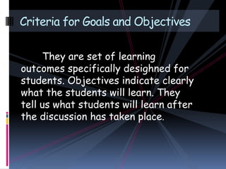 Criteria for curriculum assessment | PPTX