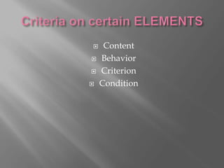 Criteria for curriculum assessment | PPTX