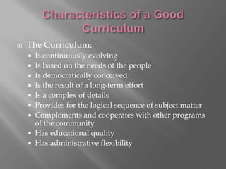 Criteria for curriculum assessment | PPTX