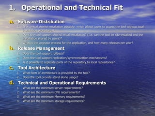 Criteria For EA Tool Selection | PPT