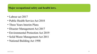 Criteria for evaluating healthy work environment in various ...