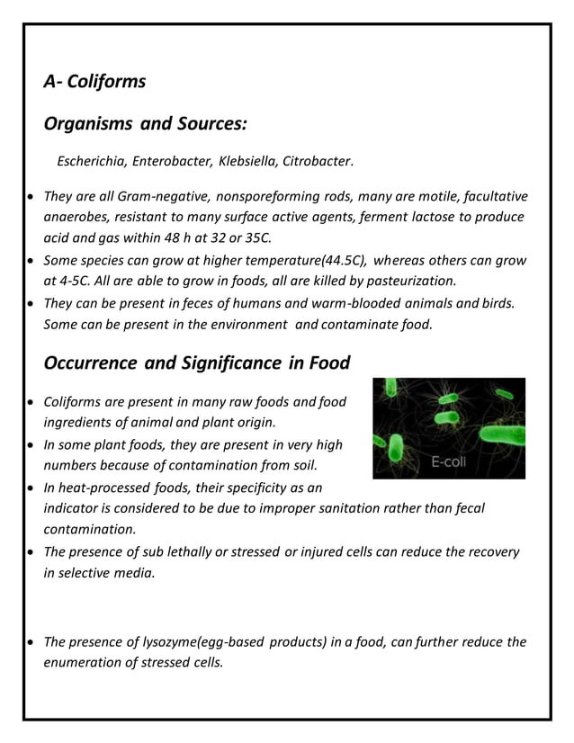 Criteria for ideal indicators for pathogenic microorganisms in food ...
