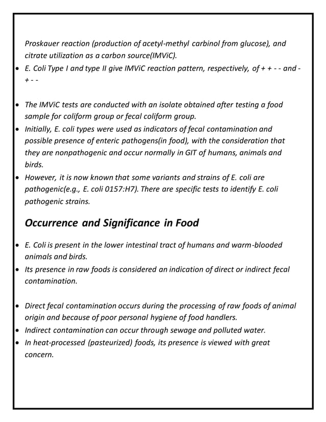 Criteria for ideal indicators for pathogenic microorganisms in food ...