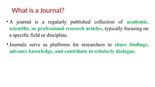 Selecting a journal for publication: criteria to consider | PPTX