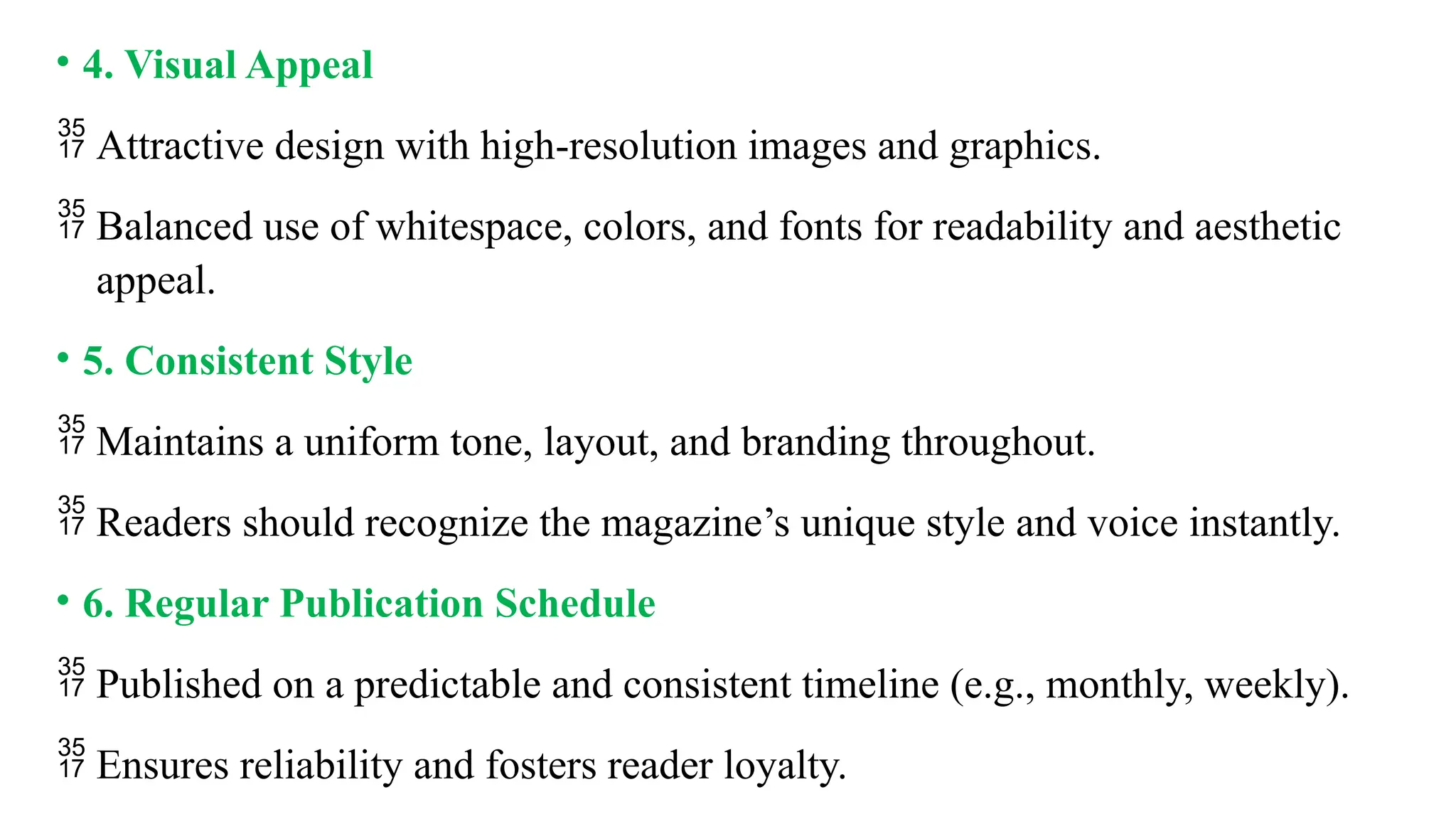 Criteria for Selection of a Good Magazine | PPTX