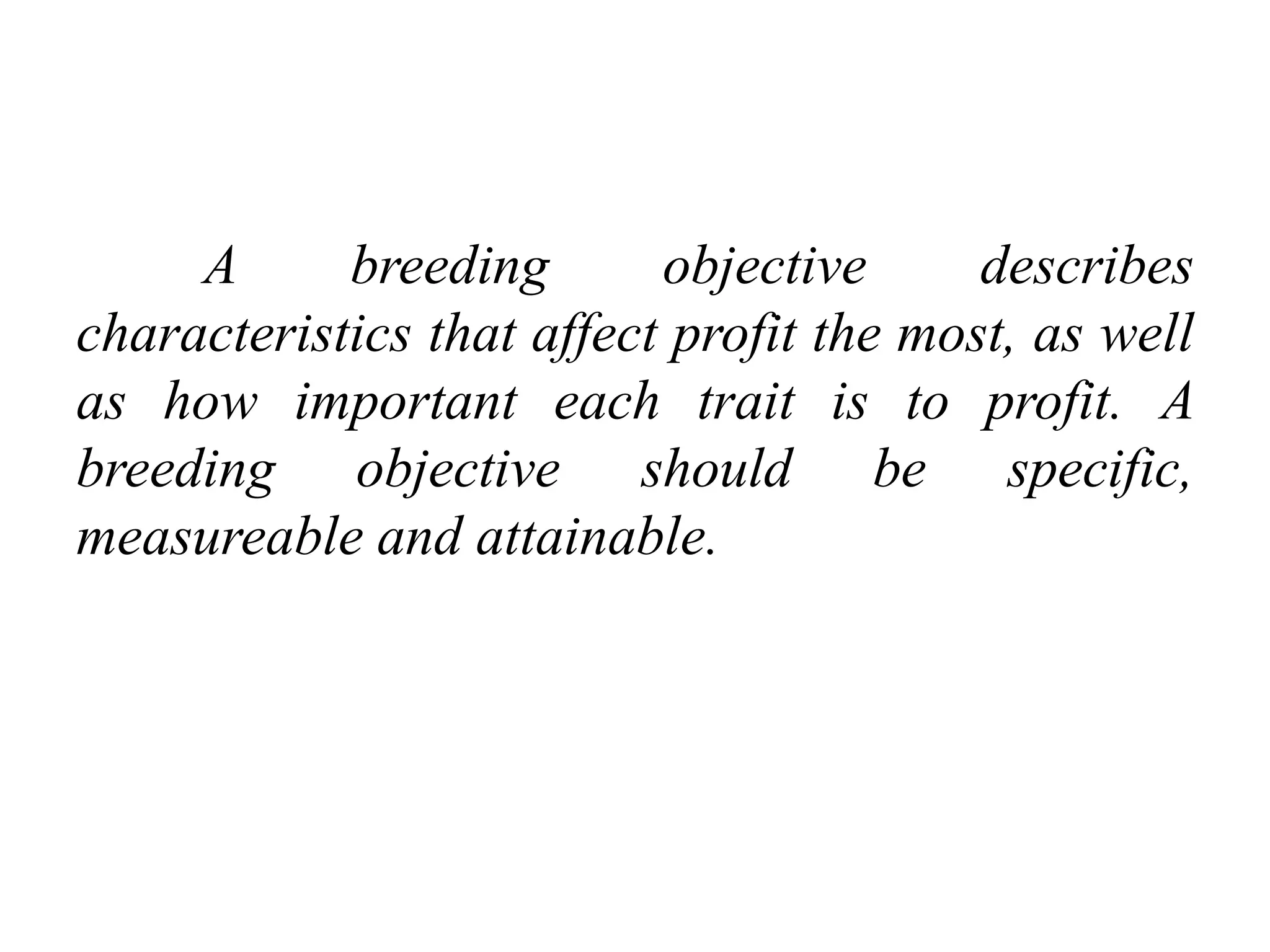 Criteria for selection of a good replacement breeder stock | PPTX