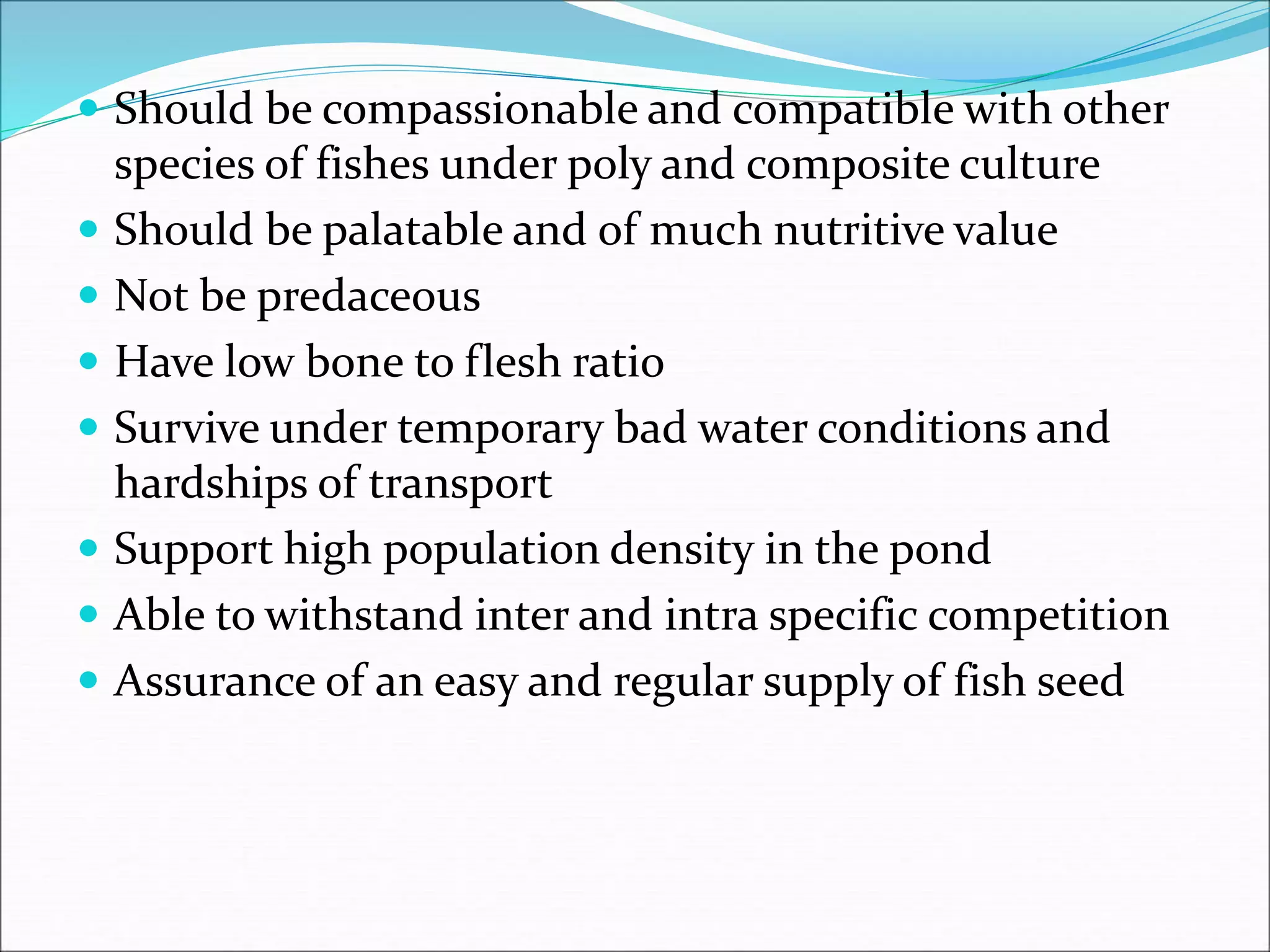 Criteria for selection of fish species.ppt
