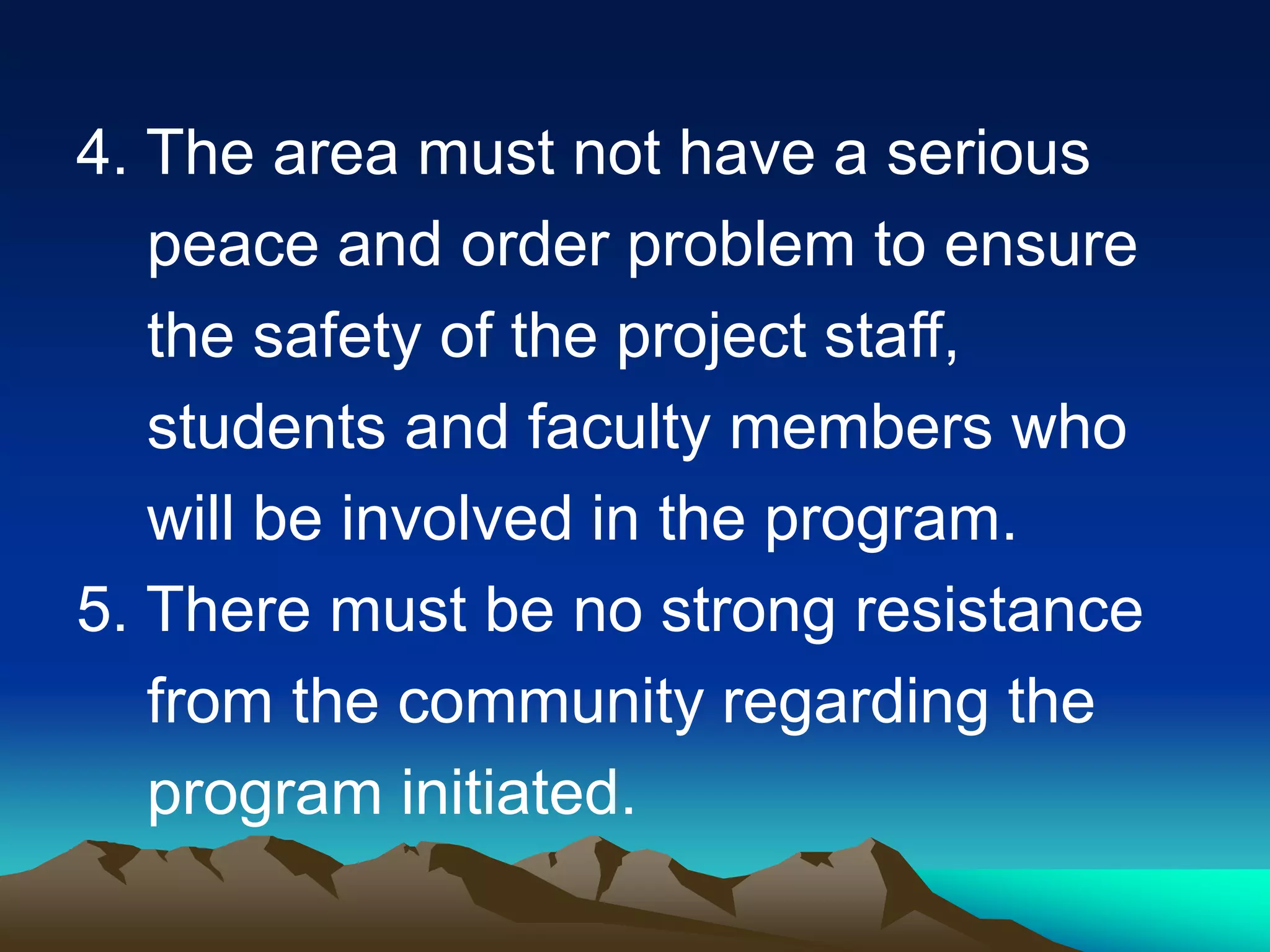 CRITERIA FOR SITE SELECTION - HRDP III COPAR PROCESS | PPTX