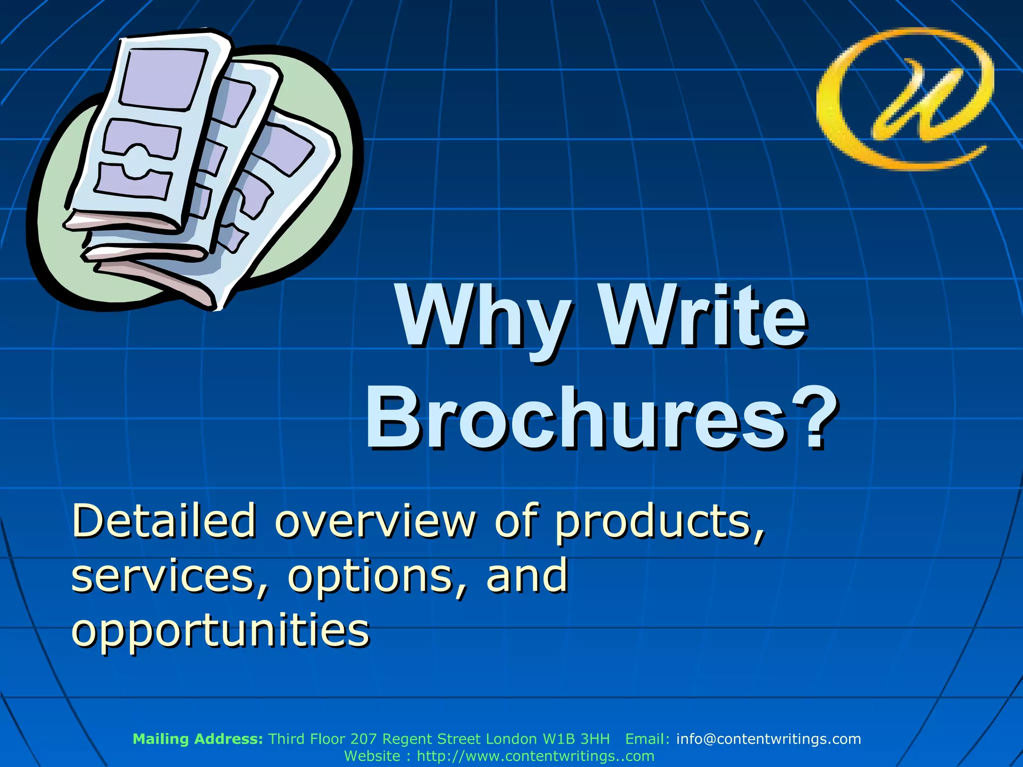 Criteria for Writing Brochures - Brochures Writing & Designing Services ...