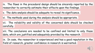 Criteria of a good research | PPTX