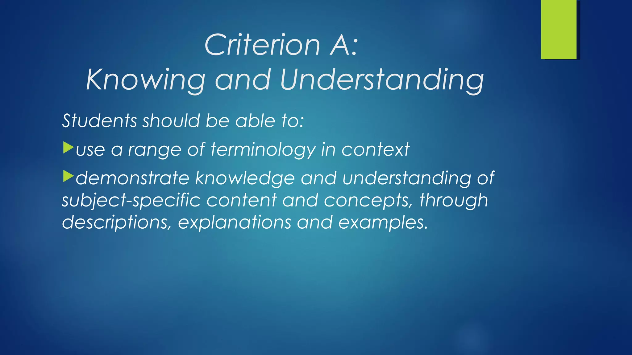Myp Individuals And Society Criteria Of Assessment Ppt Free Download