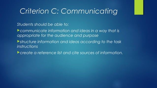 MYP Individuals and Society Criteria of assessment | PPT