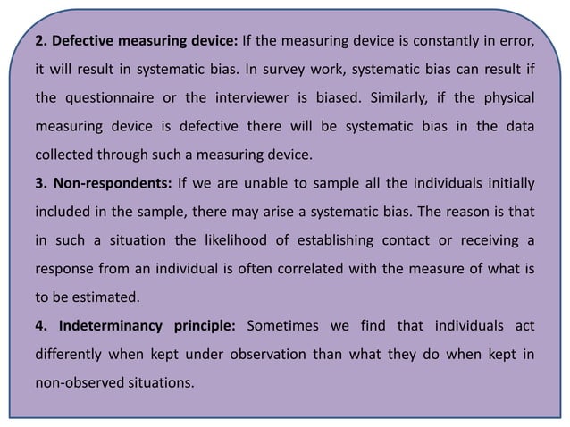Criteria of selecting a sampling procedure | PPTX | Science