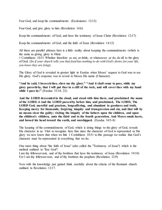 Criteria of the Remnant: A Look at Revelation 12:17 | PDF