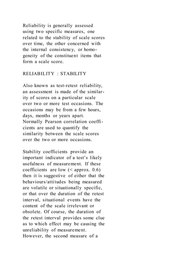 Criteria Ratings PointsContentTypes ofReliability& | PDF
