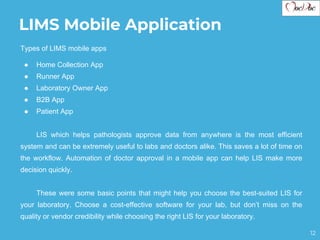 Criteria to Choose best Laboratory Information Management System | PDF