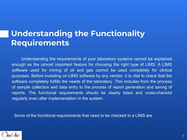 Criteria to Choose best Laboratory Information Management System | PPT