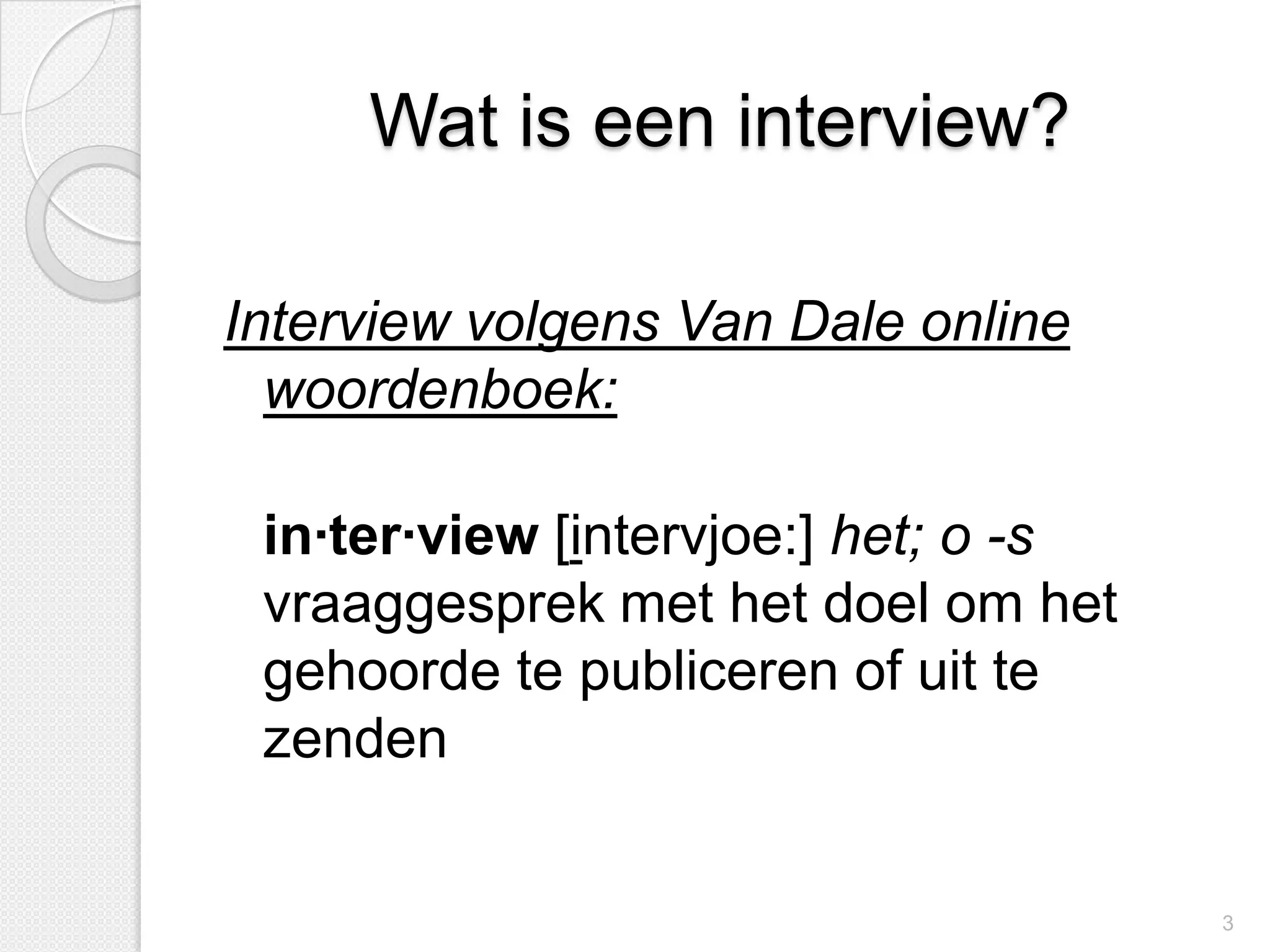 Criteria voor interview | PPT