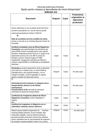 Criterii de selectie | DOC