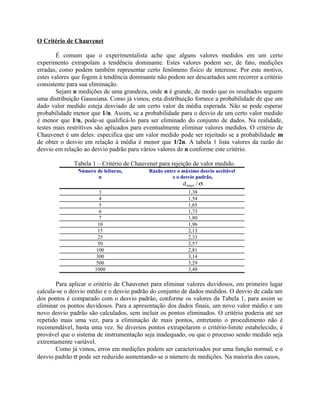 Criterio chauvenet | DOC