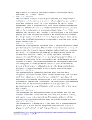 ACCME Criterion 2 (Examples of Compliance) | PDF