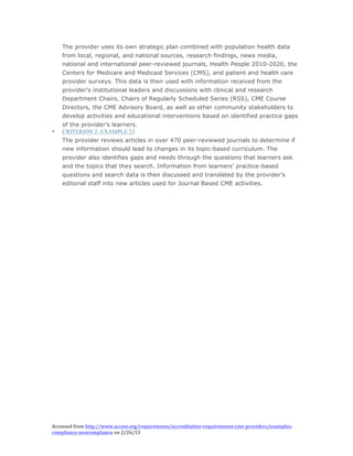 ACCME Criterion 2 (Examples of Compliance) | PDF