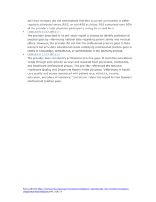 ACCME Criterion 2 (Examples of Non-Compliance) | PDF
