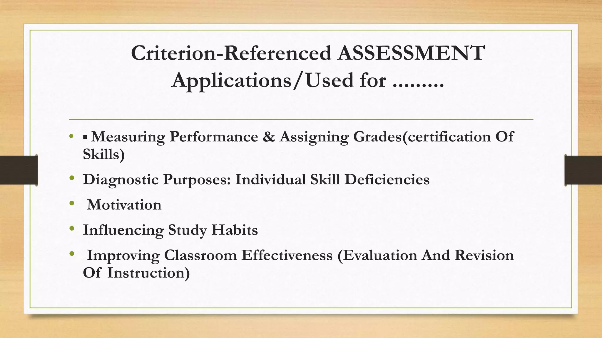 Norm Referenced and Criterion Referenced | PPTX