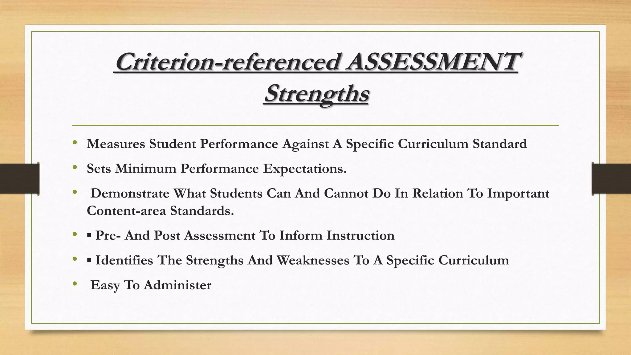 Norm Referenced and Criterion Referenced | PPTX