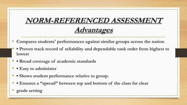 Norm Referenced and Criterion Referenced | PPTX