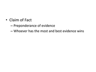 Criterion claims of fact | PPTX
