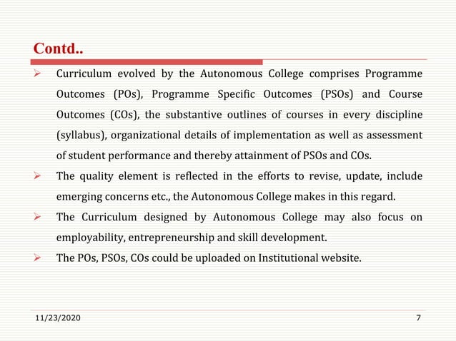 NAAC Criterion I Curricular Aspects For Autonomous Engineering Colleges PPT NAAC Criterion I Curricular Aspects For Autonomous Engineering Colleges PPT