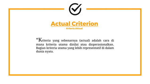 Criterion Measurement Kriteria Pengukuran Prestasi Kerja | PPTX