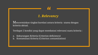 Criterion Measurement Kriteria Pengukuran Prestasi Kerja | PPTX