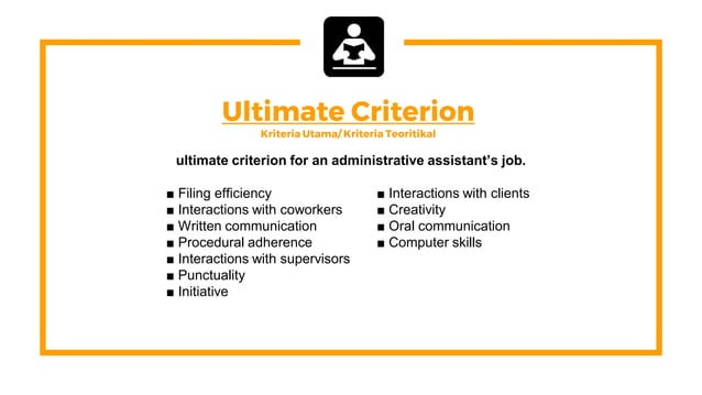 Criterion Measurement Kriteria Pengukuran Prestasi Kerja | PPTX