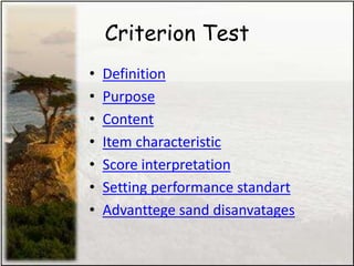 Criterion Definition