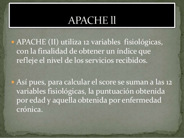 Criterios apache ll