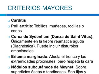 Criterios de jones para artritis reumatoide | PPTX