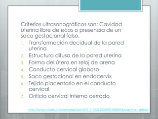 Criterios diagnostico para embarazo ectópico | PPTX