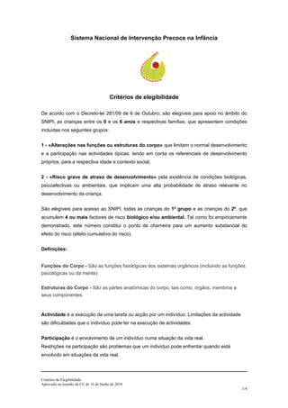 Criterios elegibilidade snipi versao definitiva | DOC