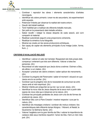 Criteris avaluació 1r 2n | PDF