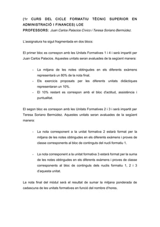 Criteris evaluaci cfgs administraci i finances | PDF