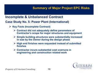 Criterium epc project risks (5.28.13) | PDF