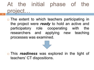 Teachers' critical thinking dispositions through their engagement in ...
