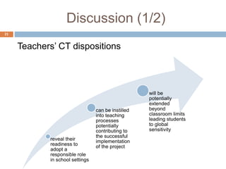 Teachers' critical thinking dispositions through their engagement in ...