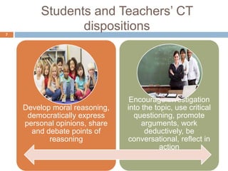 Teachers' critical thinking dispositions through their engagement in ...