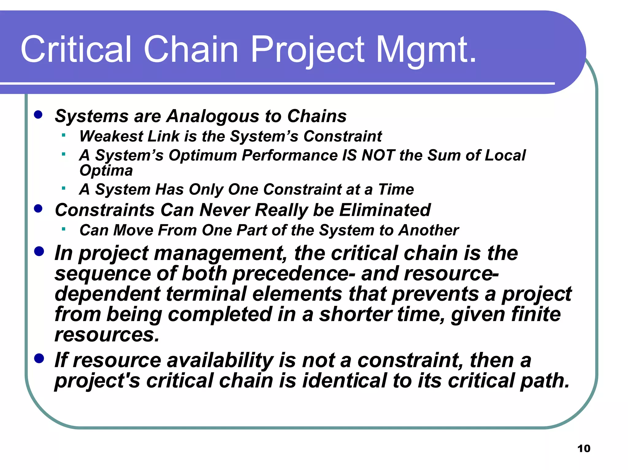 Critical Chain Project Management | PPS
