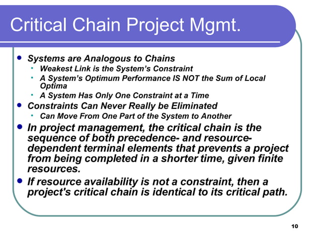 Critical Chain Project Management | PPS